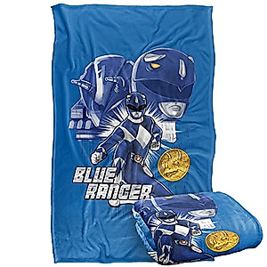Power Rangers Blue Ranger Silky Touch Super Soft Throw Blanket 36" x 58"