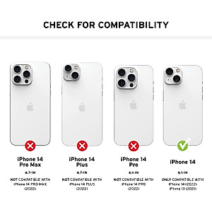 URBAN ARMOR GEAR UAG Designed for iPhone 14 Case Clear Ice 6.1" Plyo Built-in Magnet Compatible with MagSafe Charging Lightweight Slim Shockproof Transparent Protective Cover