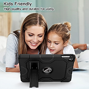 ZoneFoker Case for iPad 6th/5th Generation (9.7 Inch, 2018/2017 Model),iPad Air 2 / 1st Case, iPad Pro 9.7 Case 2016,Heavy Duty Shockproof Rugged Protective Case for iPad 9.7 Inch,Black