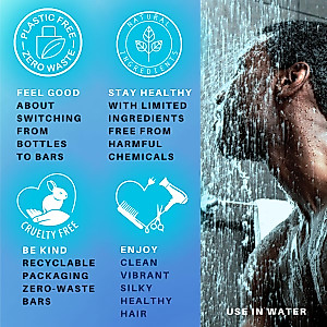 Spiraleaf Whiff Shampoo Bars, x2 Savings, Unscented: Limited Ingredients, No Scents or Colorings; Concentrated Formula, Made USA