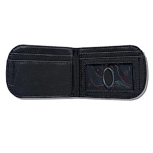 Big Skinny Men's RFID Blocking Curve Bi-Fold Slim Wallet, Holds Up to 20 Cards, Black