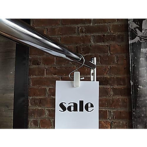 NAHANCO 610W12 Boot Clip Hanger, Chrome, White Plastic Clip, 4.5” (Pack of 12)