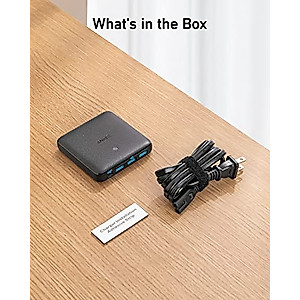 Anker 65W 4 Port PIQ 3.0 & GaN Fast Charger Adapter, PowerPort Atom III Slim Wall Charger with a 45W USB C Port, for MacBook, USB C Laptops, iPad Pro, iPhone, Galaxy, Pixel and More