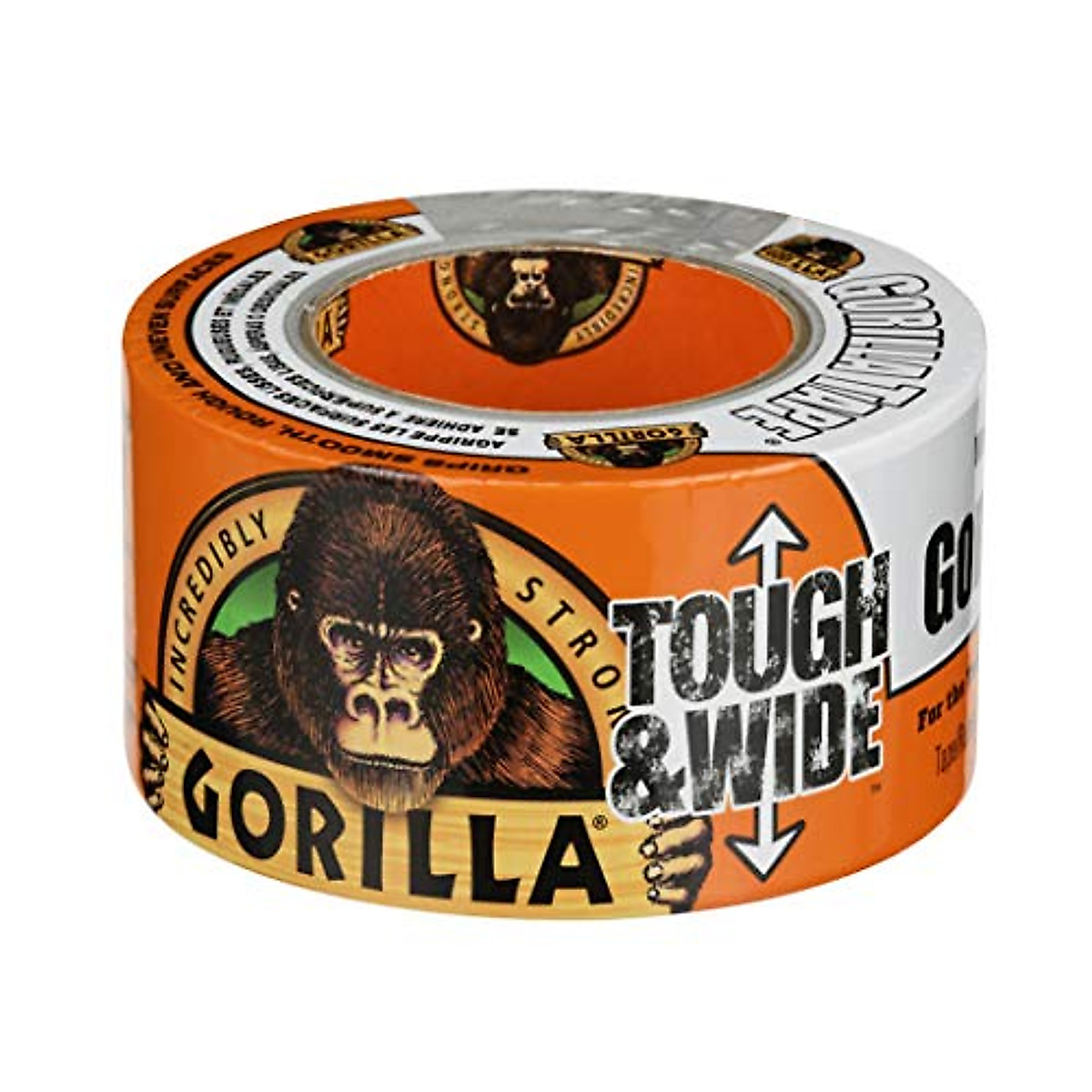 Gorilla Tough & Wide Duct Tape, 2.88" x 25 yd, White, (Pack of 4)