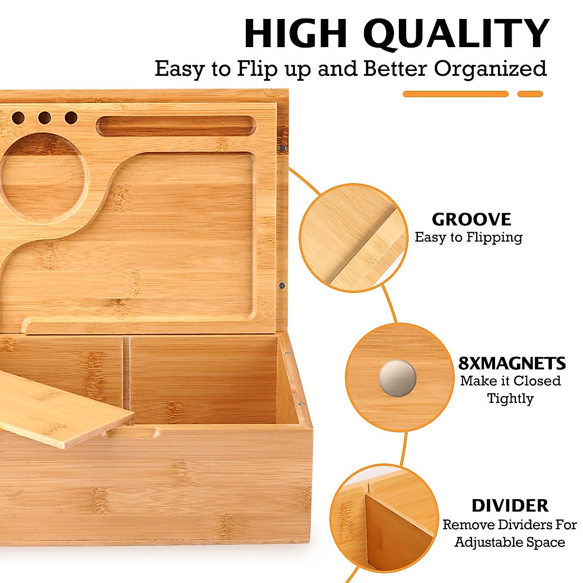 Lockable Lunch Box with Combination Lock，Insulated Lunch Bag and Large Natural Bamboo Decorative Storage Box Wooden Keepsake Box Great Gifts