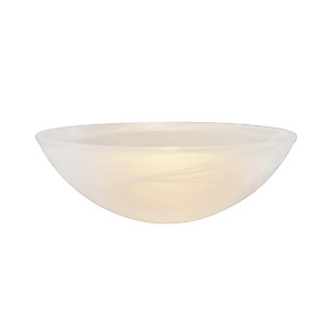 Fixture Glass Shade.alabaster Finish.3-1/2" Height X 9-7/8" Diameter White Modern Contemporary