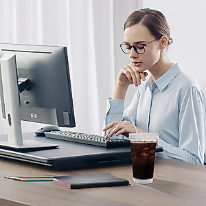 MEFFE Ribbed Glass Stem-ware, Glass Tumbler Stripe Glass Cup, Elegant Ribbed Glass Tumblers, Ribbed Glass Drinking Jars, Coffee Cup With Lid and Straw Drinking Glasses for Iced Coffee, Milk, Tea, Jui