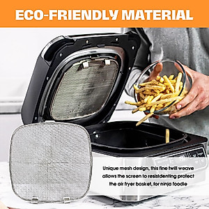Stainless Steel Splatter Shield 2 Pack Air Fryer Foodi Accessories Replacement Parts for Ninja Foodi AG300, AG300C,AG301C, AG302