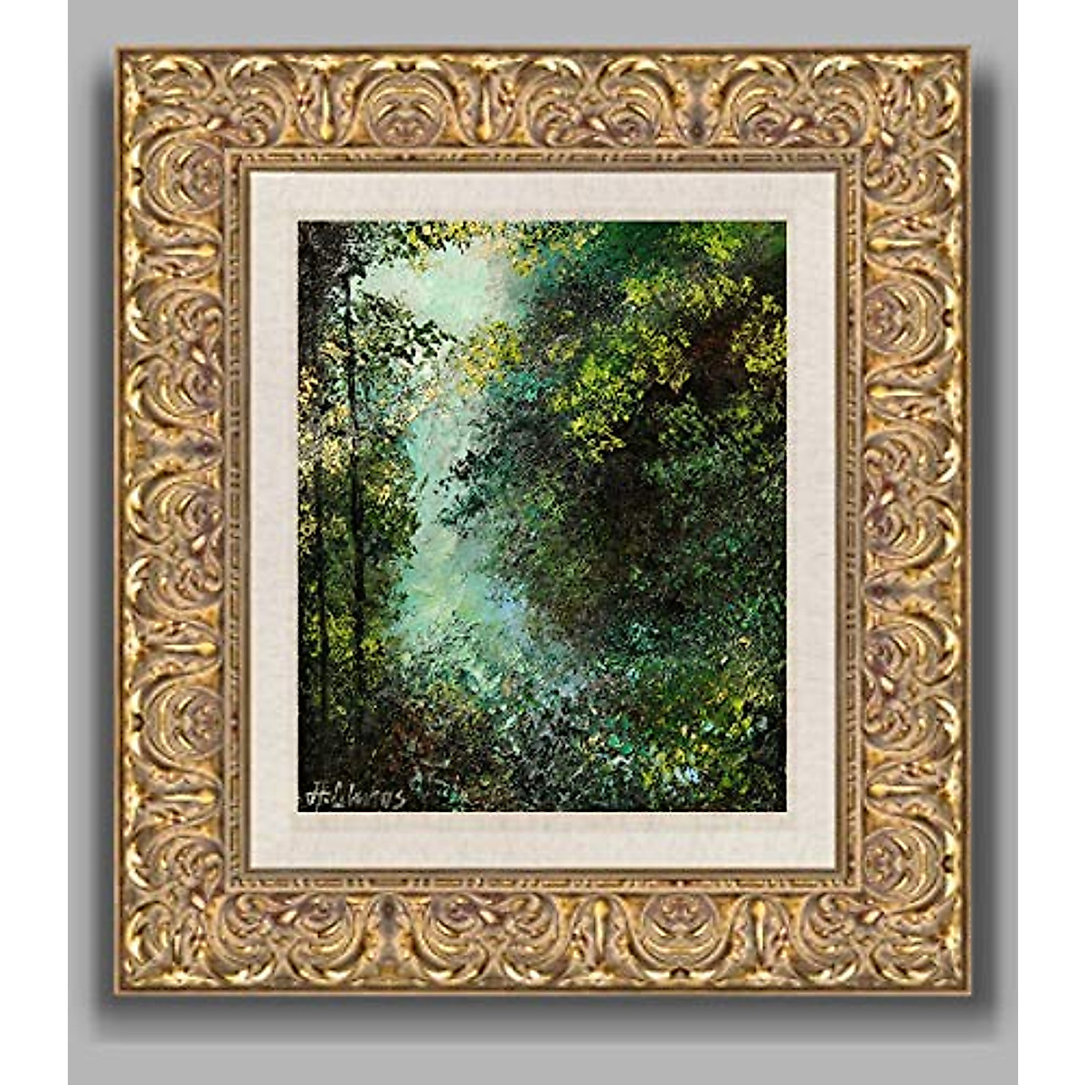 SOLD The Mysterious Woods, Lush Forest Trees By Internationally Renown Artist Andre Dluhos