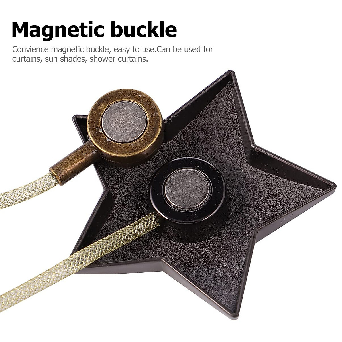 BESPORTBLE Star Curtain Magnetic Buckle Light House Decorations for Home Curtain Rods Holders Home Accessories Decor Sheer Drapes Star Curtains Curtain Tape Office European Style