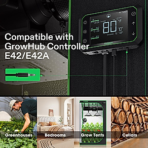 VIVOSUN Temperature & Humidity Sensor Probe, Waterproof Stainless Steel Environmental Monitoring Probe for GrowHub Controller E42/E42A, AeroLab THB1/THB1S, 12ft