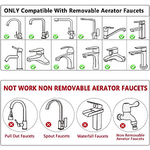 QMLALA Faucet Adapter with Aerator, Garden Hose Adapter Kitchen Sink Faucet Adapter Kit for 55/64" Female to 3/4" Male Faucet Adapater