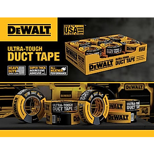DEWALT Ultra-Tough Black Duct Tape, Single Roll, 1.88 in x 30 yd