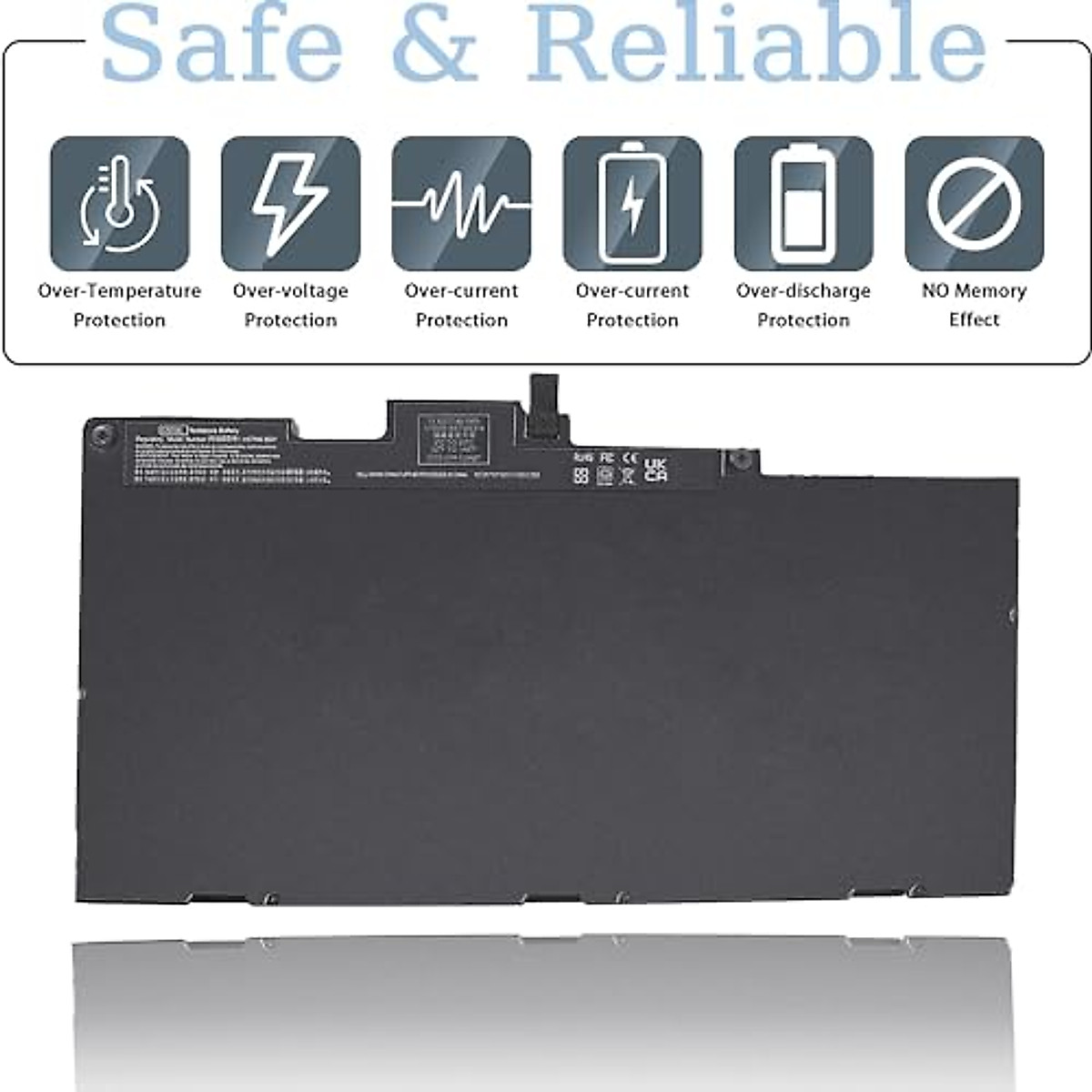 JGTM CS03XL Laptop Battery for Hp Elitebook 840 G3 G4 745 755 850 ZBook 15U G3 G4 Mobile Workstation Series CSO3 CS03046XL T7B32AA 800231-141 800231-271 800231-1C1 800513-001 Li-ion Battery 11.4V 46Wh