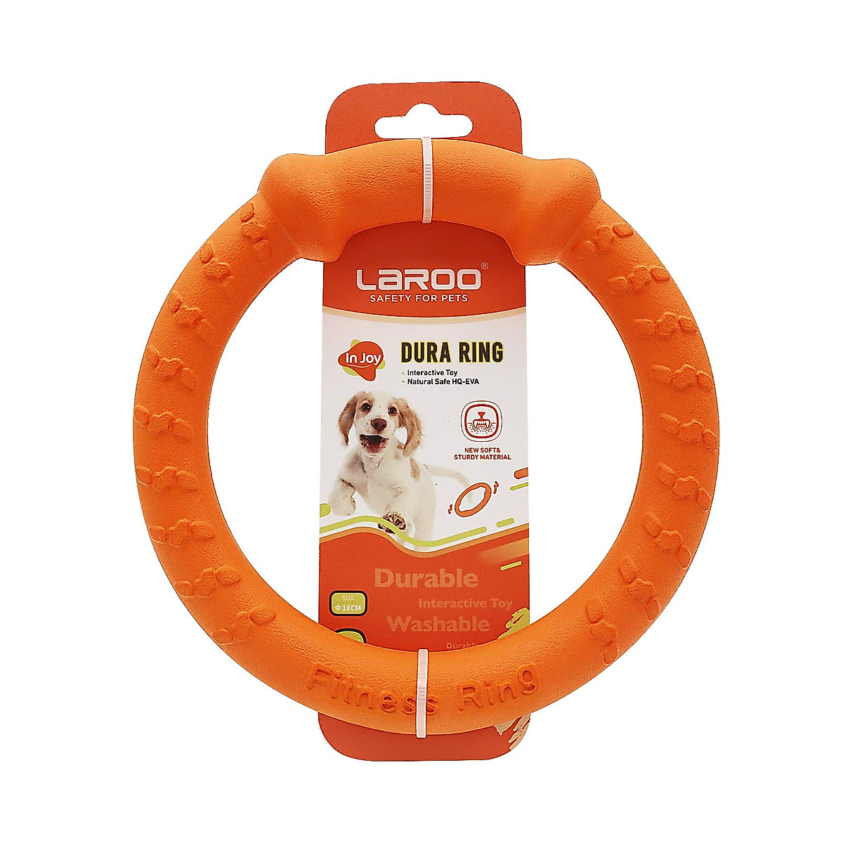 LaRoo Dog Toys for Large Dogs,Floatable Dog Flying Discs,3 Sizes Interactive Dog Ring Tug Toy, Funny Dog Teething Toys for Catch, Fetch