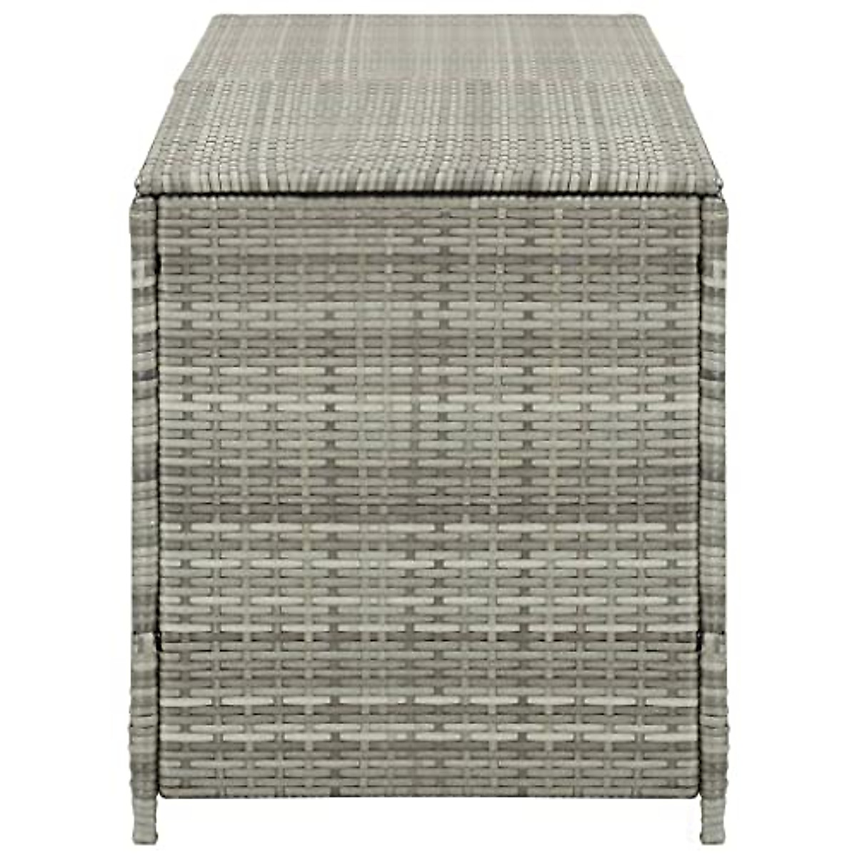 YEZIYIYFOB 160 gal Outdoor Storage Box Large Deck Box Taupe Grey Rattan Patio Storage Box Garden Storage Suncast Chest Container Poly Cabinet for Lawn Backyard 78.7"x19.6"x23.6" Grey NOT WATERPROOF