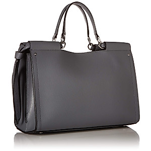 Calvin Klein Callie Crosshatch Leather Knotted Satchel, buff