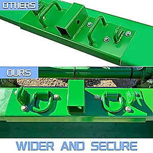 HECASA Tractor Grab Hooks 4.96" W × 21.93" L Compatible with John Deere 2" Receiver Compact Tractor Bolt on Grab Hooks