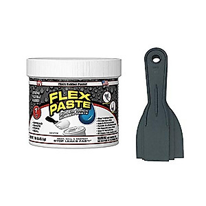 Flex Seal Flex White Paste 1lb Jar w/Allway Tools Putty Knives 3 pack (1.5"/2"/3") (2 Items)