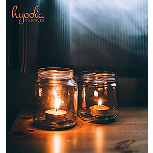 HYOOLA White Beeswax Tealight Candles in Aluminum Cup - 24 Pack - 100% Pure Natural Beeswax Candles