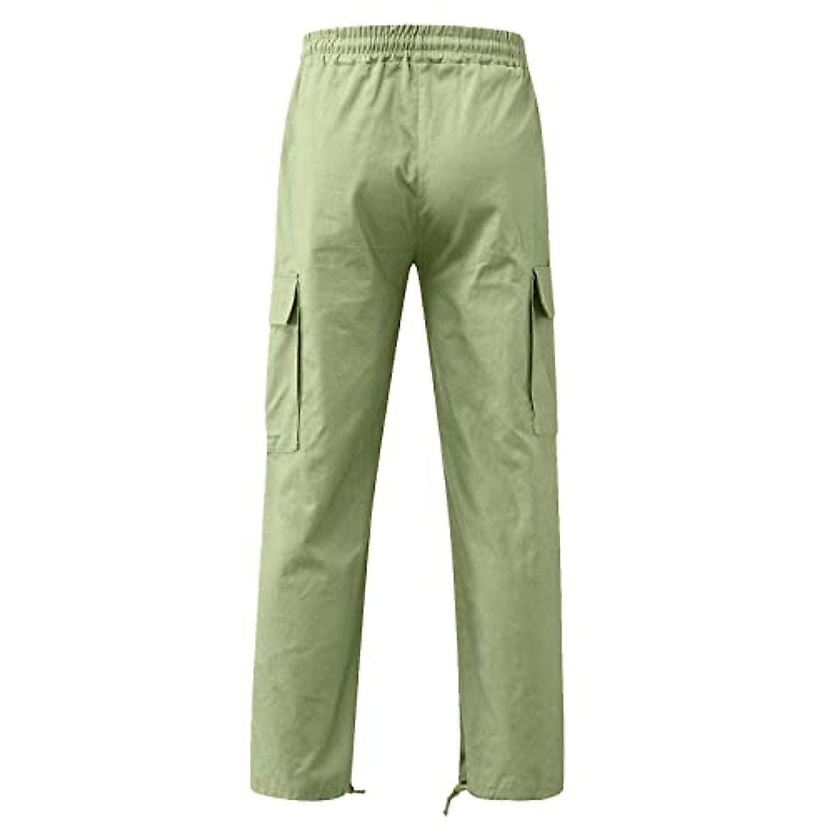 Men's Pants Drawstring Multi Pocket Casual Pants Hiking Cotton Twill Combat Pants Khaki Mens Relaxed Fit Cargo Joggers(03_Mint Green,XXXL)
