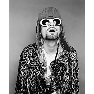 My Shades - White Oval Round Sunglasses Thick Bold Retro Clout Goggles (White, Smoke), Large