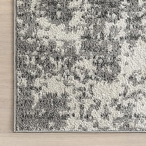 nuLOOM Deedra Modern Abstract Area Rug - 4x6 Area Rug Modern/Contemporary Grey/Ivory Rugs for Living Room Bedroom Dining Room Kitchen