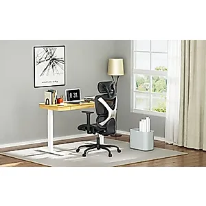 GABRYLLY Ergonomic Office Chair with Lumbar Support, Big and Tall Mesh Chairs with Adjustable 3D Arms, Headrest & Soft Seat, Large Desk Chair for Home Gaming,Black
