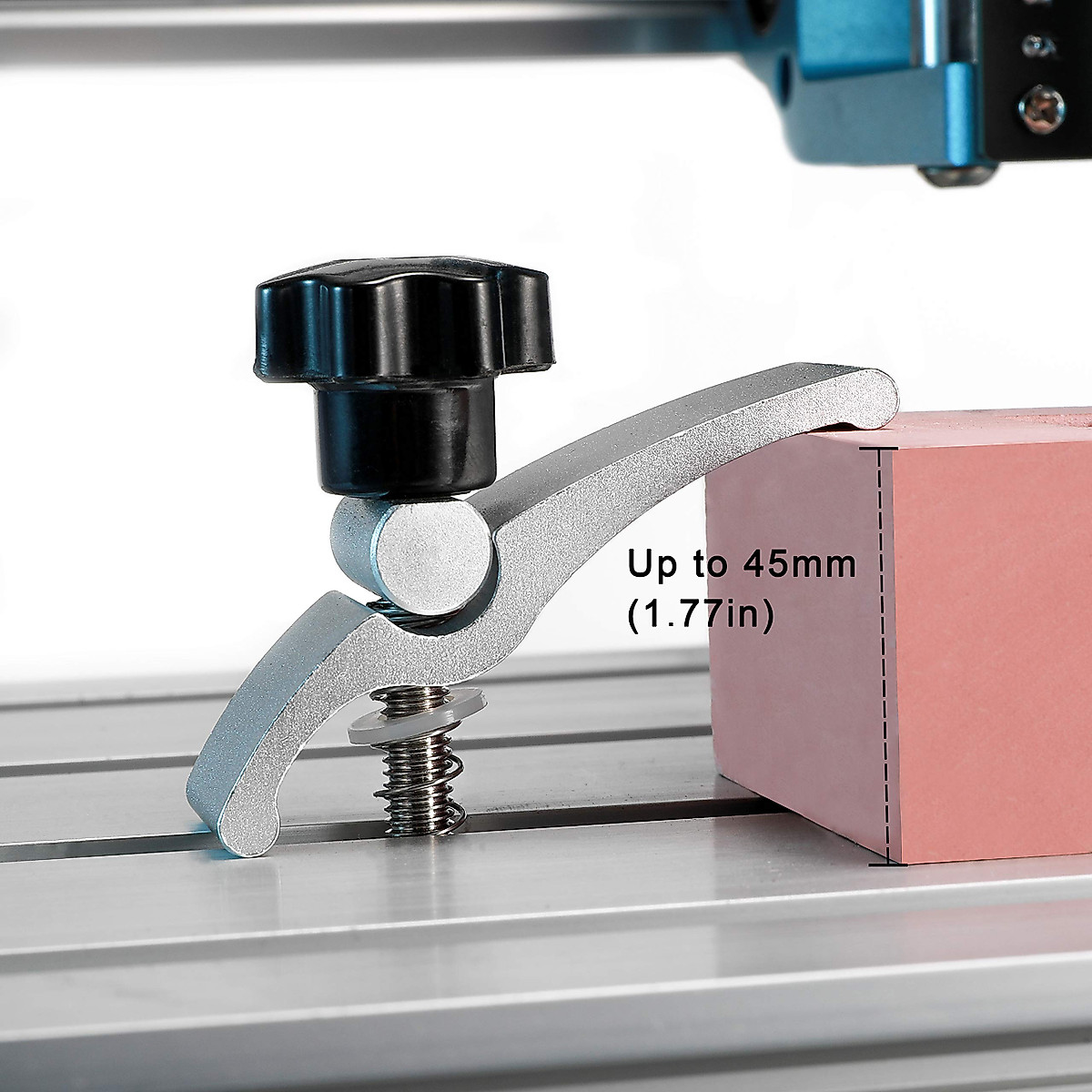 Genmitsu 2PCS T-Track Mini Hold Down Clamp Kit, CNC Router Clamp for Woodworking and Metalworking, Compatible with 3018 CNC Router Machines, 3018-PRO/ 3018-PROVer/ MX3, 2.57’’Lx 0.79’’Wx 1.97’’H