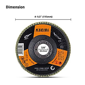 KSEIBI 4 1/2 in Flap Disc Aluminum Oxide 10 Pack Auto Body Sanding Grinding Wheel (40 Grit) 686008