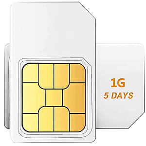 Prepaid SIM Card | France 5 Days,1G+ Unlimited Low Speed,Date Card Data SIM Card for GPS Devices, Security and Hunting Trail Game Cameras Travel (for Data Use Only)