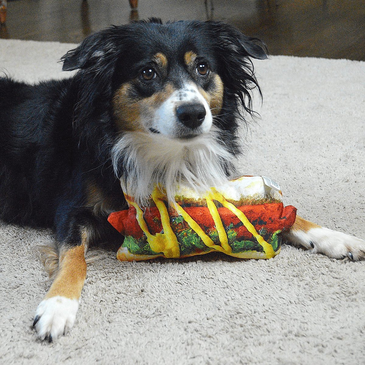 Doggijuana | Refillable Catnip Dog Toy | Naturally Calming | Catnip Grown in The USA (Hot Dog)