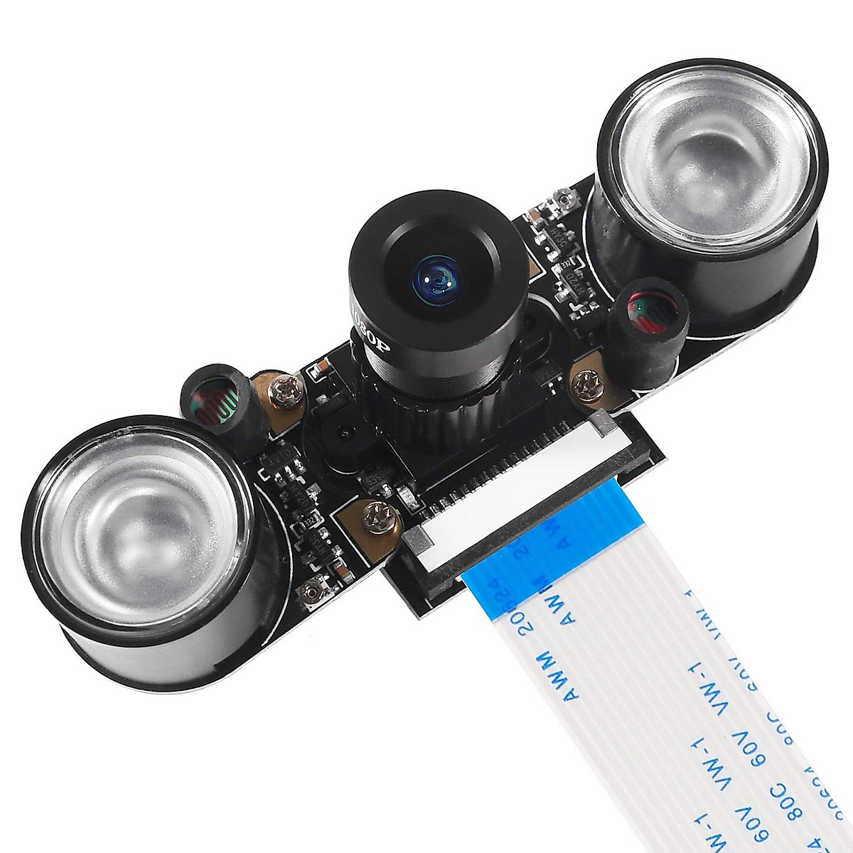 MELIFE for Raspberry Pi 4 Camera Day & Night Vision Camera Adjustable-Focus Module 5MP OV5647 Sensor Webcam Video 1080p with 2 Infrared IR LED Light HD Webcam for Raspberry pi 3 B+/3B/2B/4B
