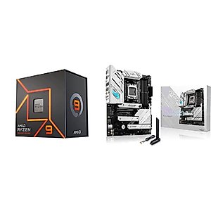AMD Ryzen™ 9 7900X 12-Core, 24-Thread Unlocked Desktop Processor ASUS ROG Strix B650-A Gaming WiFi 6E AM5(LGA1718) Ryzen 7000 Motherboard(12+2 Power Stages,DDR5,3xM.2 Slots,PCIe® 4.0, 2.5G LAN)