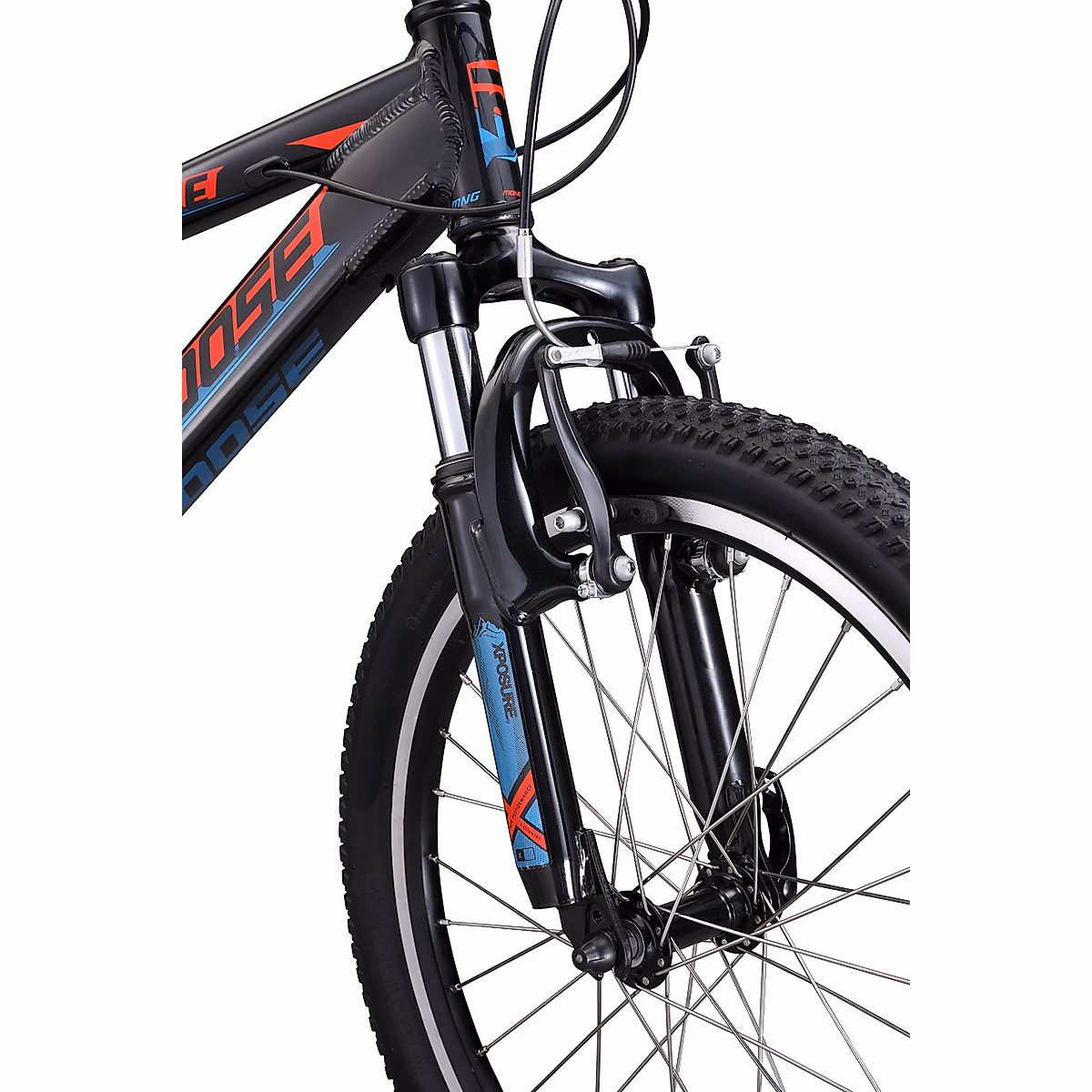 Mongoose Rockadile Kids Hardtail Mountain Bike, 20-Inch Wheels, Aluminum Step-Over Frame, 7-Speed Drivetrain, Black