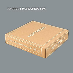 PETIT BATEAU Toddler Kids Table and Chairs Set Solid Wood Modern Wooden Furniture for 2-8 Years Boy Girl Children White Color Craft Art Preschool Playroom