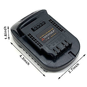 Replacement for Dewalt 20V Lithium Battery Adapter for Bosch to Dewalt 20V MAX XR Cordless Tool, Convert Bosch 18V Lithium Battery BAT609 BAT612 to DeWalt 18V/ 20V Lithium Ion Battery DCB200 DCB204