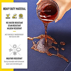 SUNROX FadeShield Outdoor Cushion Covers Replacement 24x24x4 Inch, Set of 2, Water-, Stain-, UV Fade Resistant Patio Furniture Slipcovers, Durable Chair Seat Cushion Cover with Windproof Ties