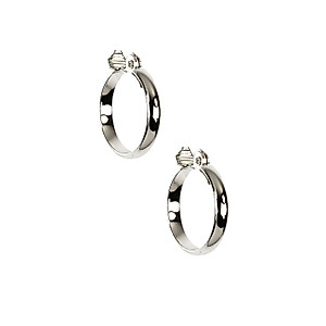 Anne Klein Classics Silver-Tone Clip Hoop Earrings