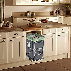 WHITE TIGER Pull Out Trash Can Under Cabinet Slide Out Shelf, Under Sink Garbage Trash Can Sliding Shelf Organizer for Kitchen Cabinet/Sink Cabinet /Laundry Hamper Cabinet (Trash Can Not Included)