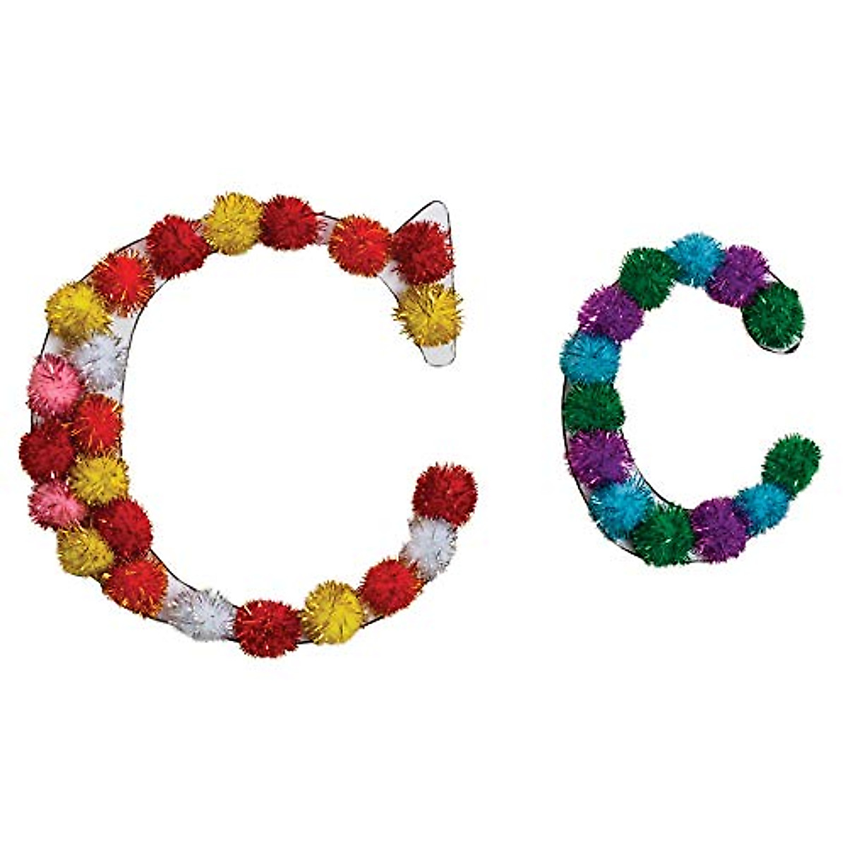 CHENILLE KRAFT 1 INCH GLITTER POMS - 40 PACK