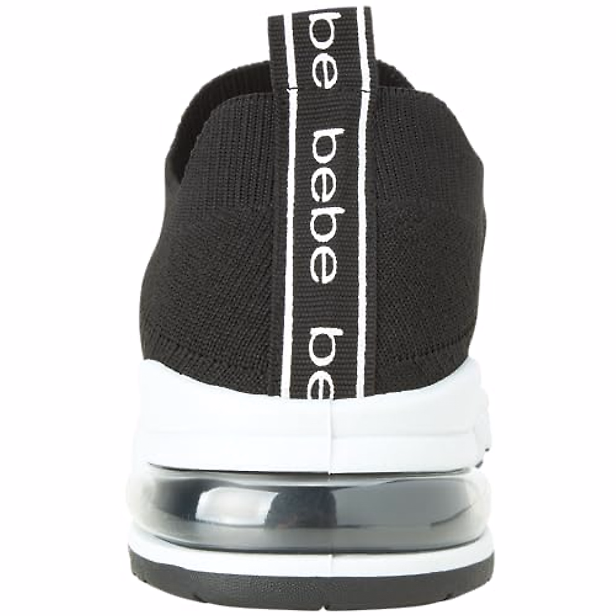 bebe Girls' Shoes - Lightweight Slip On Casual Running Shoes - Breathable Knit Fashion Sneakers (11-4 Little Kid/Big Kid), Size 2 Little Kid, Black