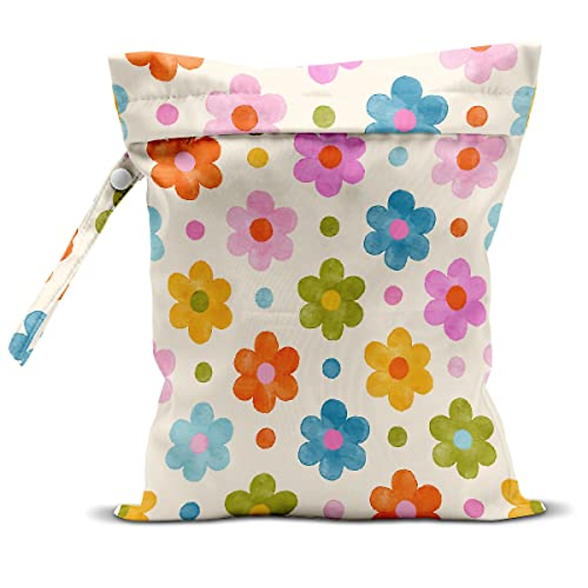 zcyxuuw Wet Bag, Wet Dry Bag, Wet Bag for Swimsuit, Travel, Beach, Pool, Diapers, Dirty Yoga Gym Clothes, Makeup Bag, Waterproof Flower Face Hippie Decor