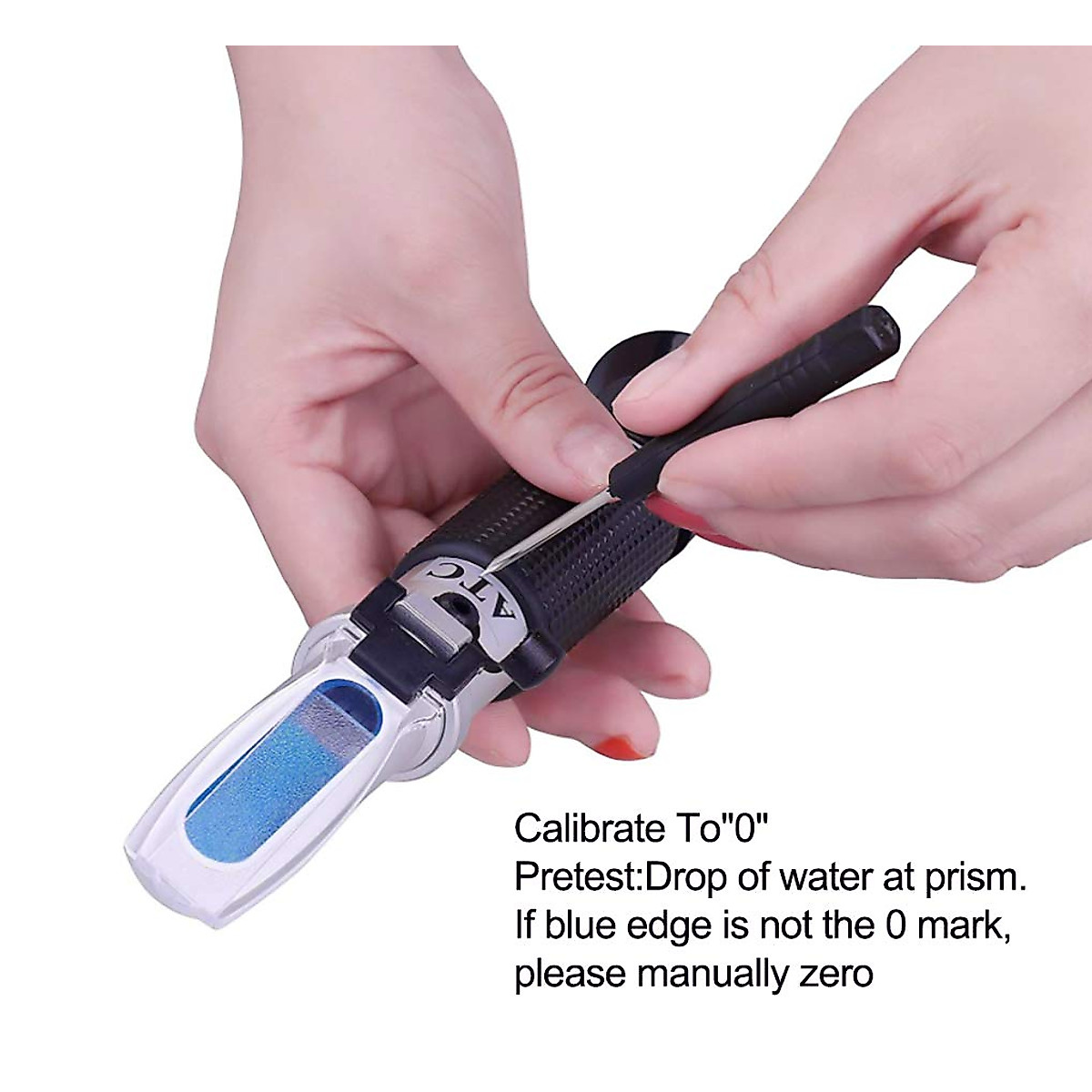 Brix Refractometer with ATC Digital Handheld Refractometer for Homebrew Wort Beer Wine Fruit Sugar, Dual Scale-Specific Gravity 1.000-1.130 and Brix 0-32% (Black)