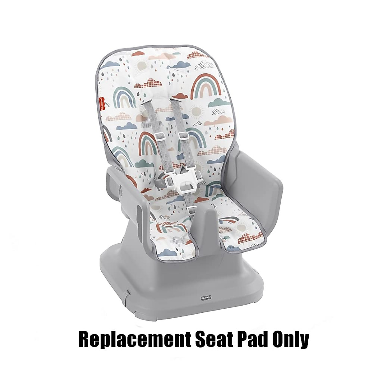 Replacement Part for Fisher-Price Highchair - GPN11 ~ Space-Saver High-Chair Booster Seat ~ Rainbow Showers ~ Replacement Seat Pad