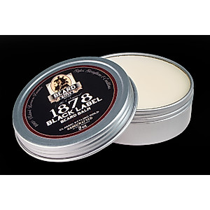 Beard And Bates | 1878 Black Label Beard Balm - Classic Styling Hold | 19th Century Beeswax Formula, Premium Oils | Made in USA