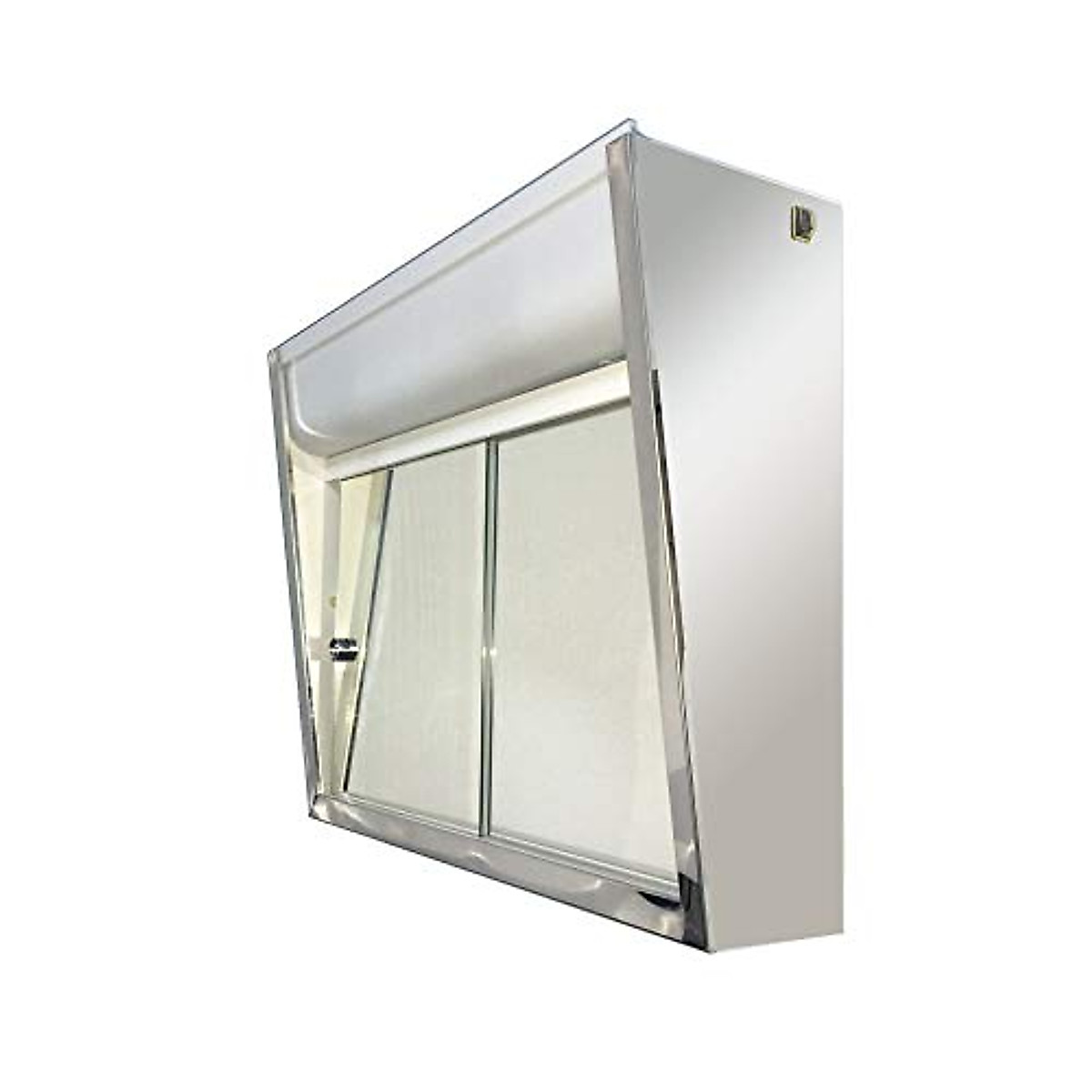 Ketcham SDL-2419-24" W x 19" H Sliding Door Series Surface Mounted Polished Edge Mirror Door Medicine Cabinet