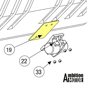 AMBITIONMOTOR Vibrator Flat Inverted V Backing Plate Replaces Snowex D5508