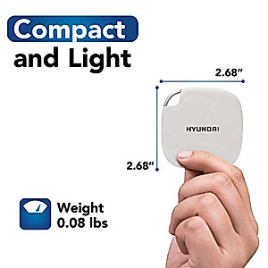 Hyundai 512GB Ultra Portable Data Storage Fast External SSD Pearl White, PC/MAC/Mobile- USB-C/USB-A, Dual Cable Included HTESD500PW