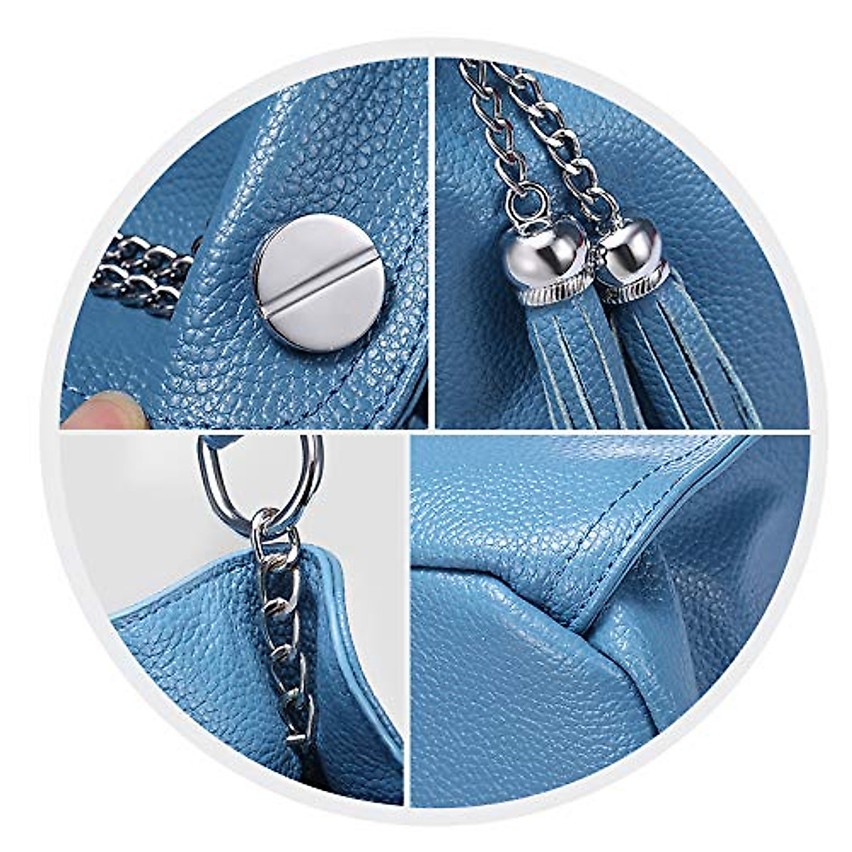 Vintage Leather Hobo Bags Top Handle Tote Handbags Cross body Shoulder Purse for Women (Hot pink)